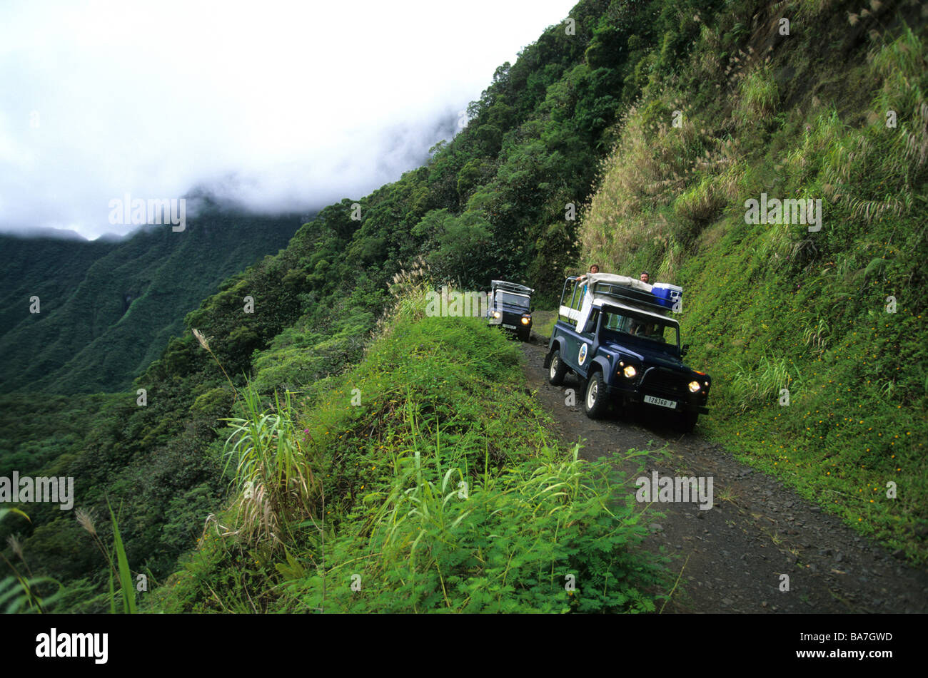 4x4, 4WD, Four-wheel drive tour of the island, Tahiti, French Polynesia ...