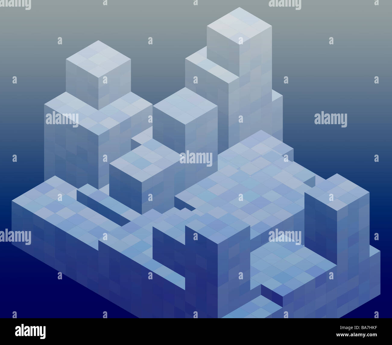 Abstract illustration wallpaper of geometric shape blocks Stock Photo ...