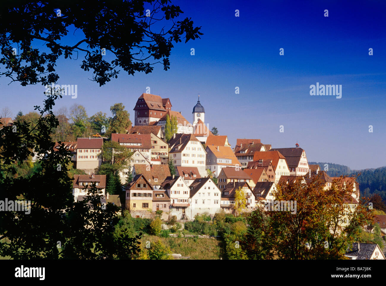 View to Altensteig, Black Forest, Baden-Wurttemberg, Germany Stock ...