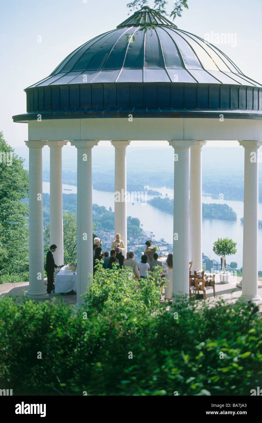 Niederwald temple, Rudesheim, Rheingau, Hesse, Germany Stock Photo - Alamy