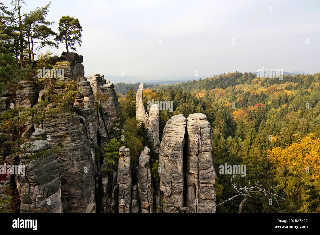 Rocks of Prachov, Prachowske skaly, Cesk Raj, Czech Republic Stock ...