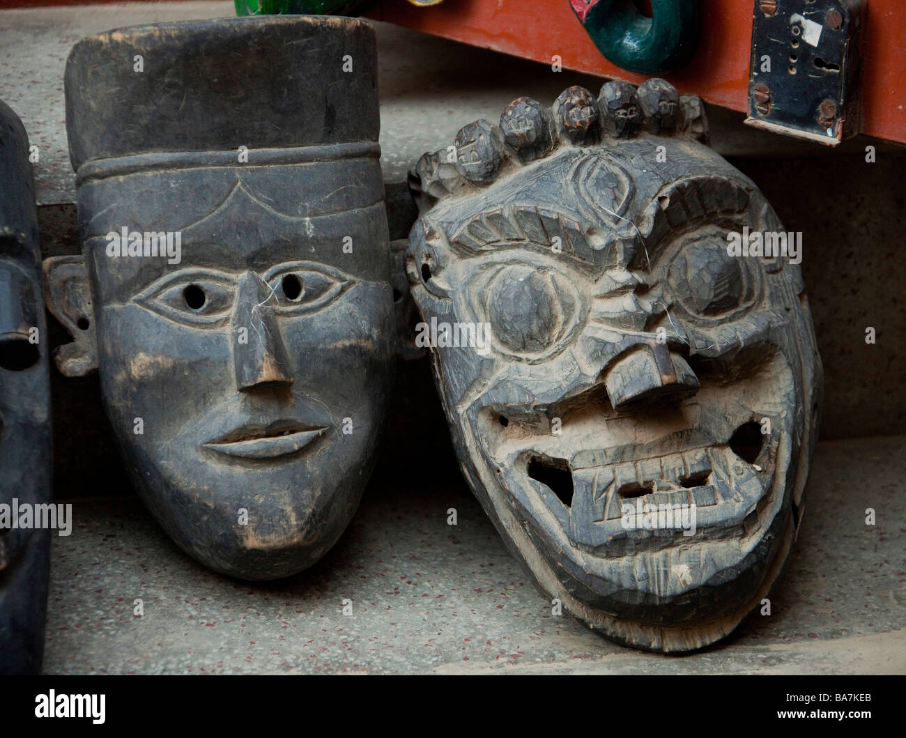 Mask demon god expressive scary hi-res stock photography and images - Alamy