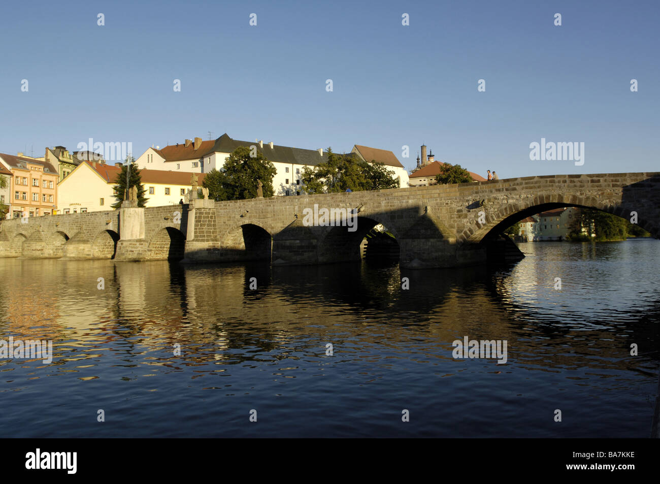 Historic bridge, Pisek, Czech Republic Stock Photo - Alamy