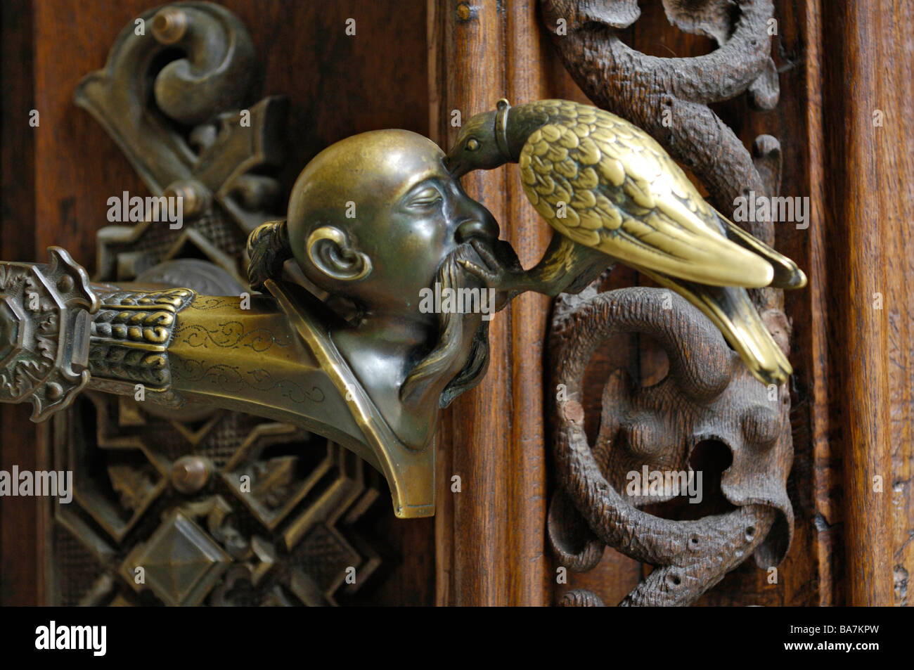 Door knob, castle Hluboka near Budweis, Czech Republic Stock Photo - Alamy