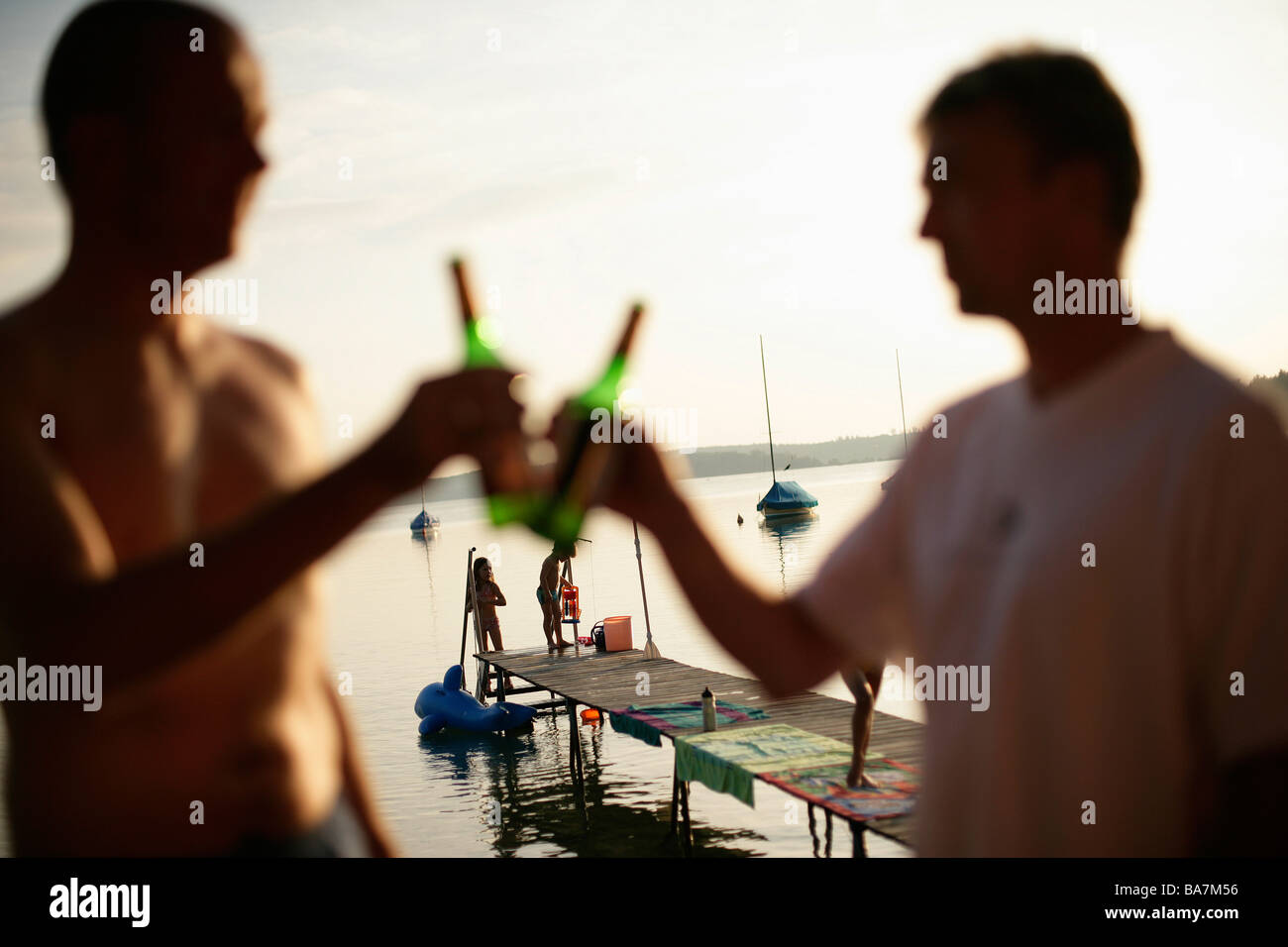 Man alcoholic with children hi-res stock photography and images - Alamy