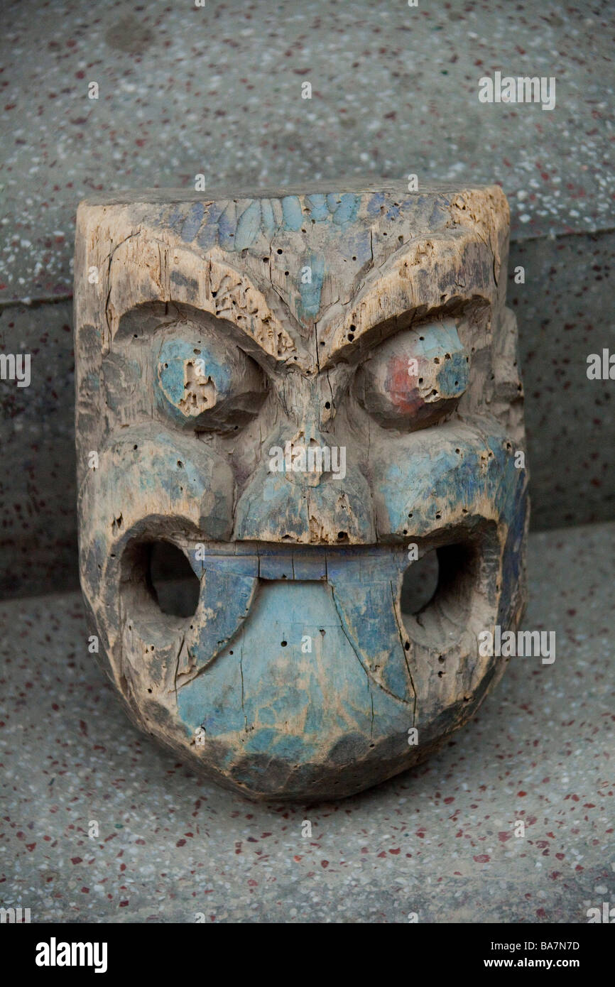 Mask of Demon - God. Expressive scary face close up. Vertical, 90401 ...