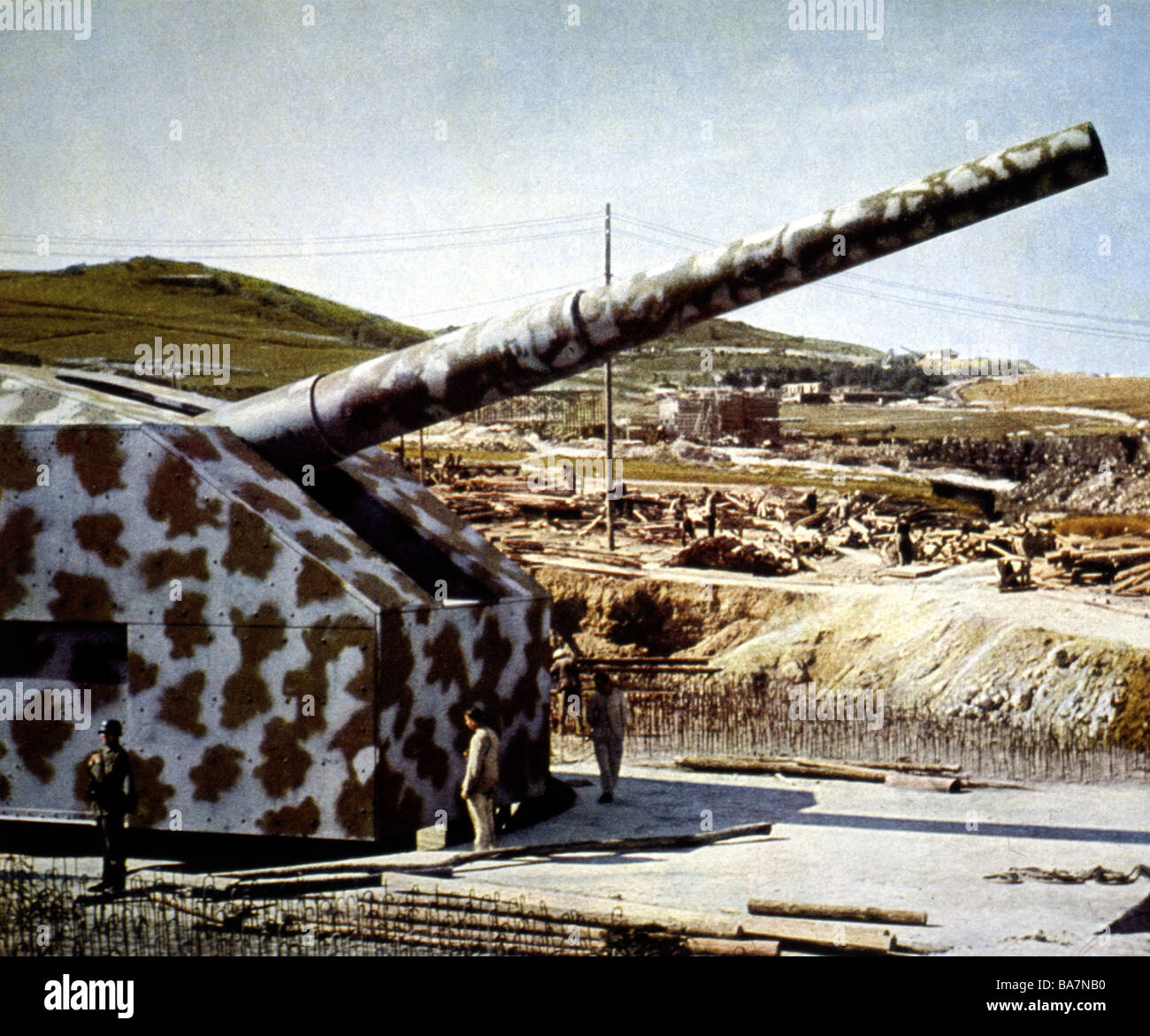 events, Second World War / WWII, France, Atlantic Wall, heavy coastal ...