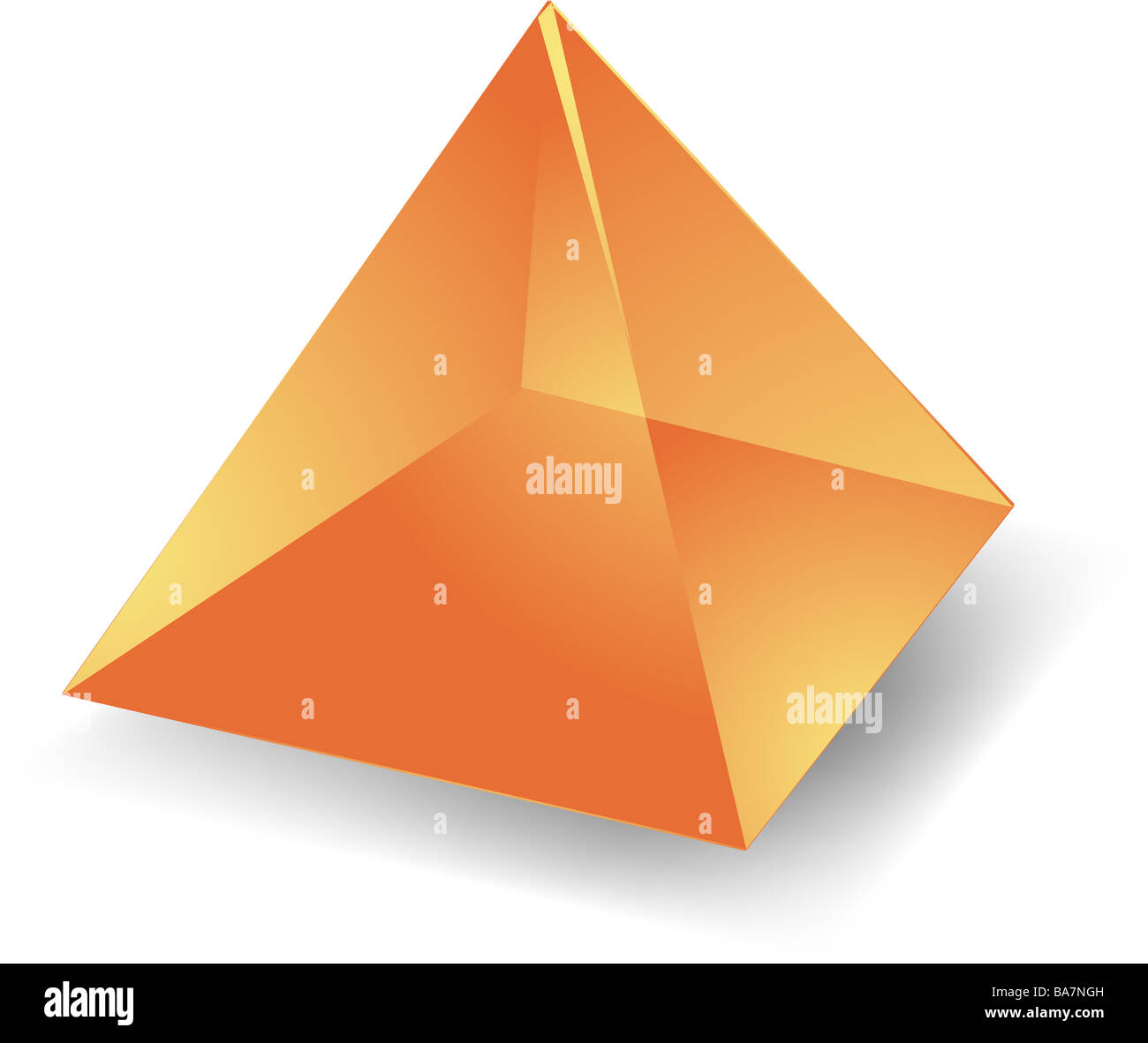 Blank empty 3d translucent pyramid shape illustration Stock Photo - Alamy