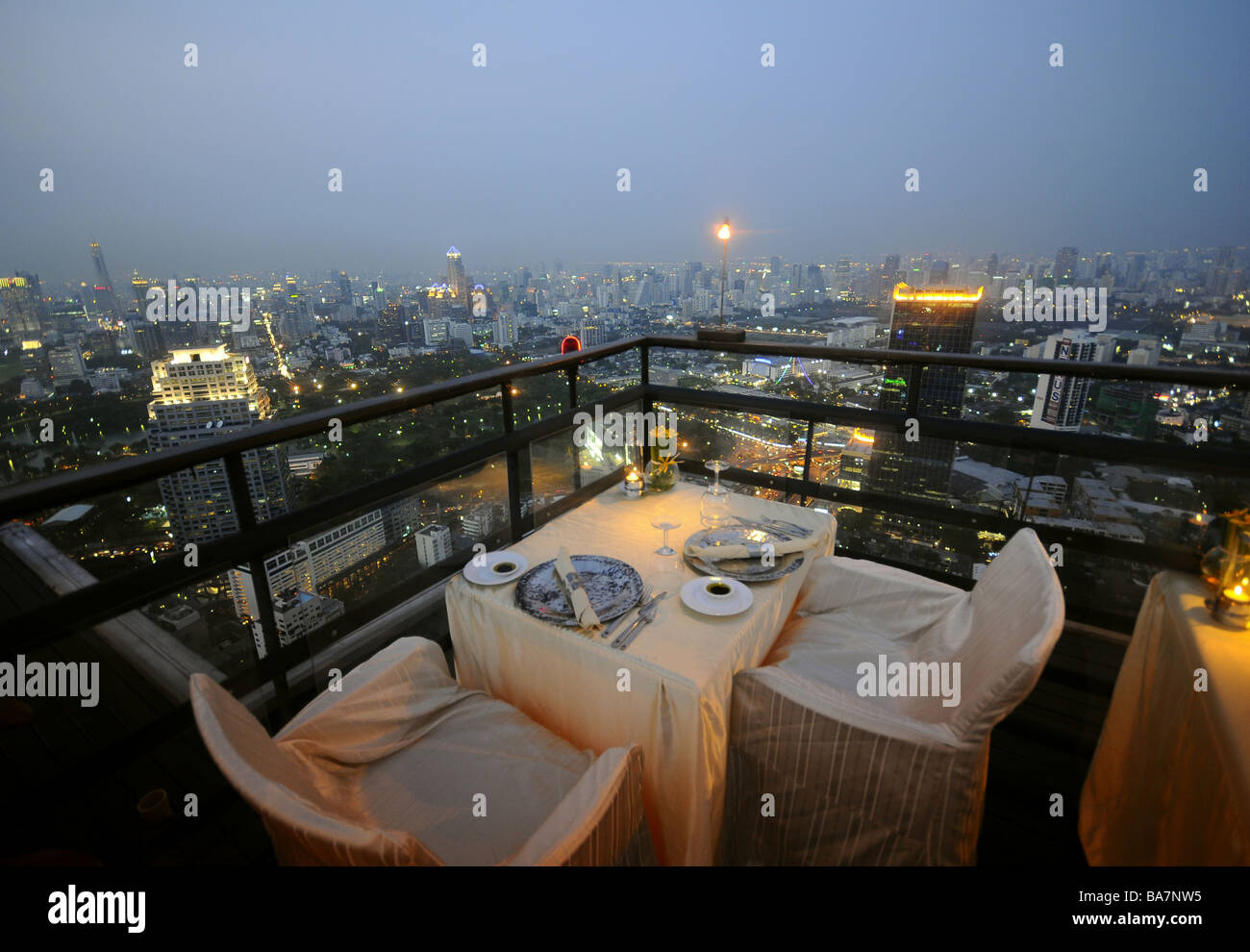 Vertigo Restaurant, Rooftop outdoor restaurant in Sukhothai Hotel ...