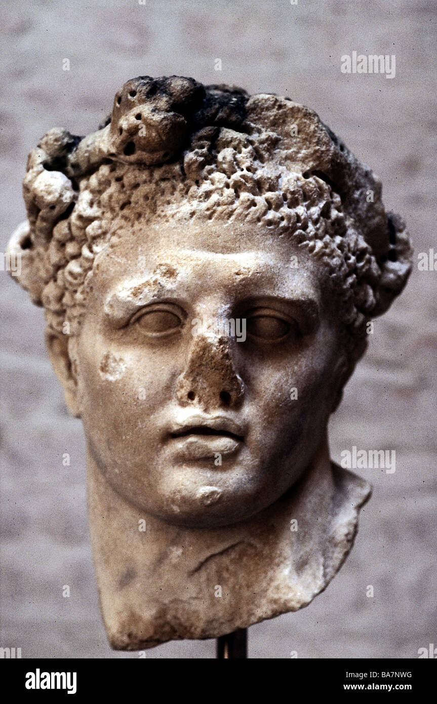 Heracles (Herakles), Greek Heros, portrait, bust, marble, Roman copy ...