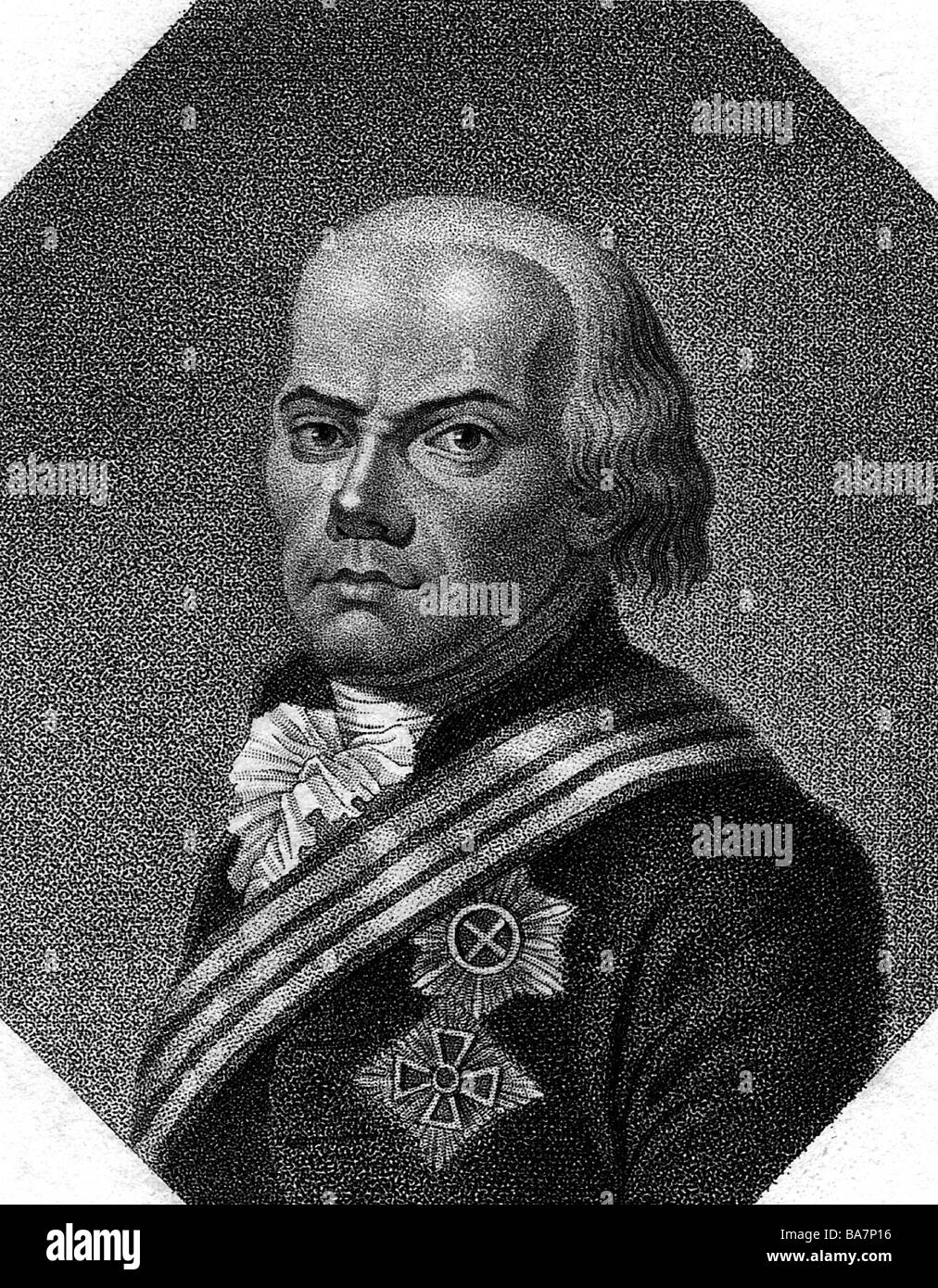 Alexander suvorov portrait count suvorov Black and White Stock Photos ...