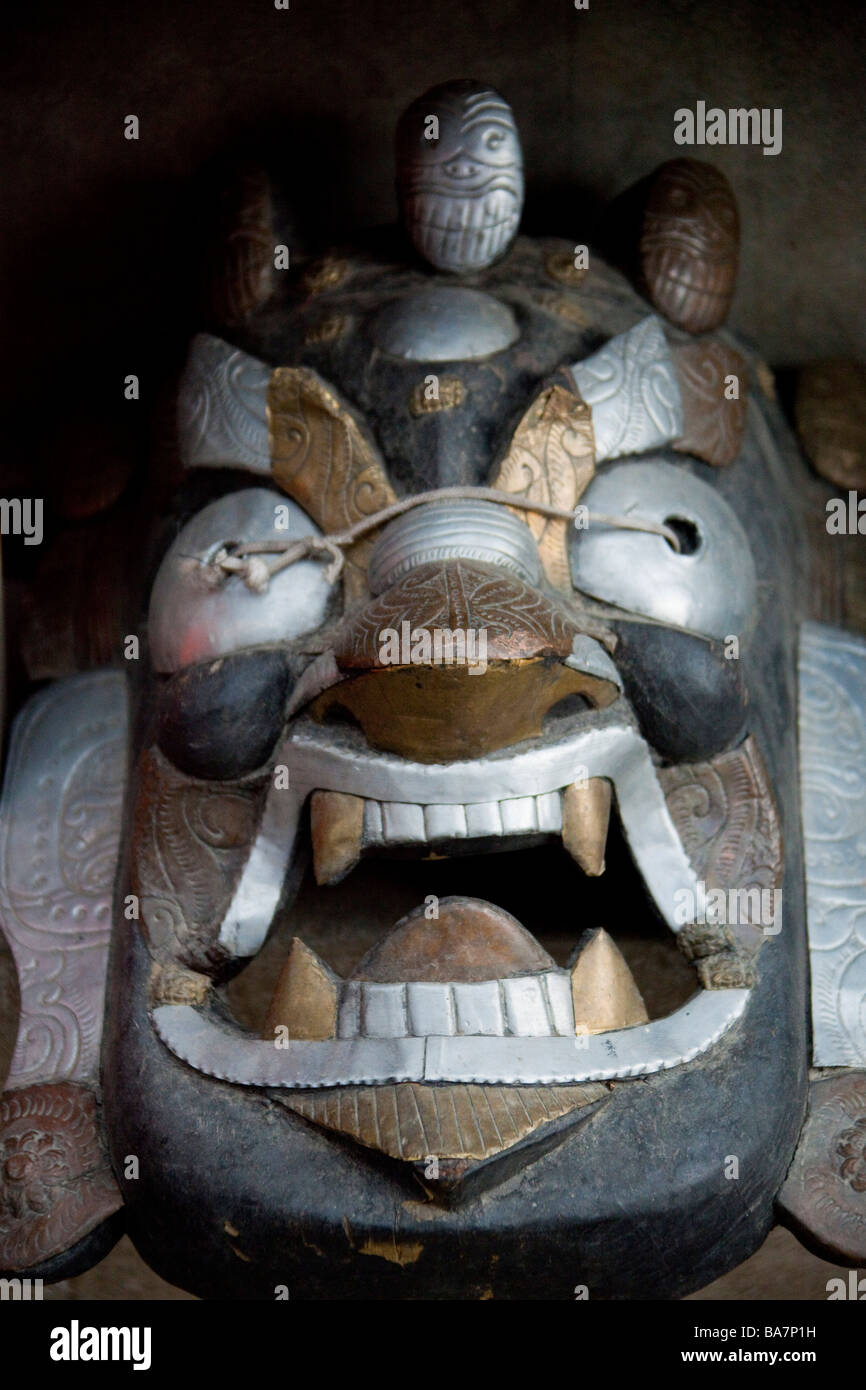 Mask of Demon - God. Expressive scary face close up. Vertical, 90404 ...