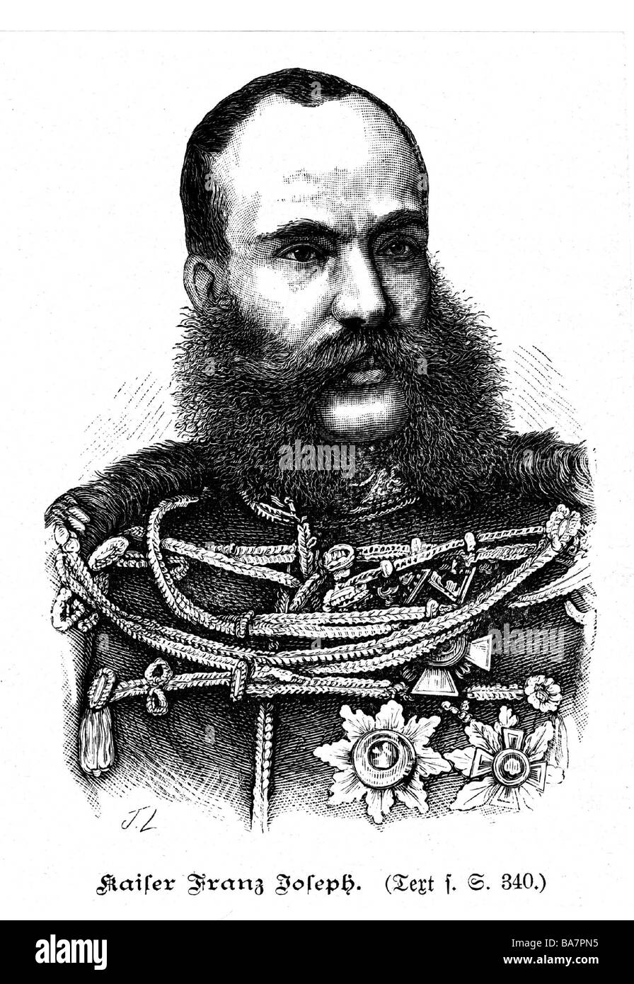 Emperor franz joseph 1848 1916 Black and White Stock Photos & Images ...