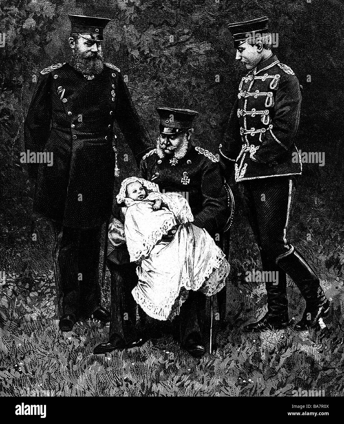 The german emperor william i and his son frederick hi-res stock ...