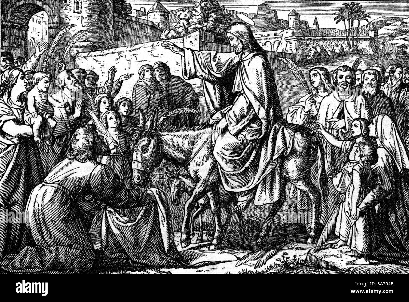 Jesus entering jerusalem hi-res stock photography and images - Alamy