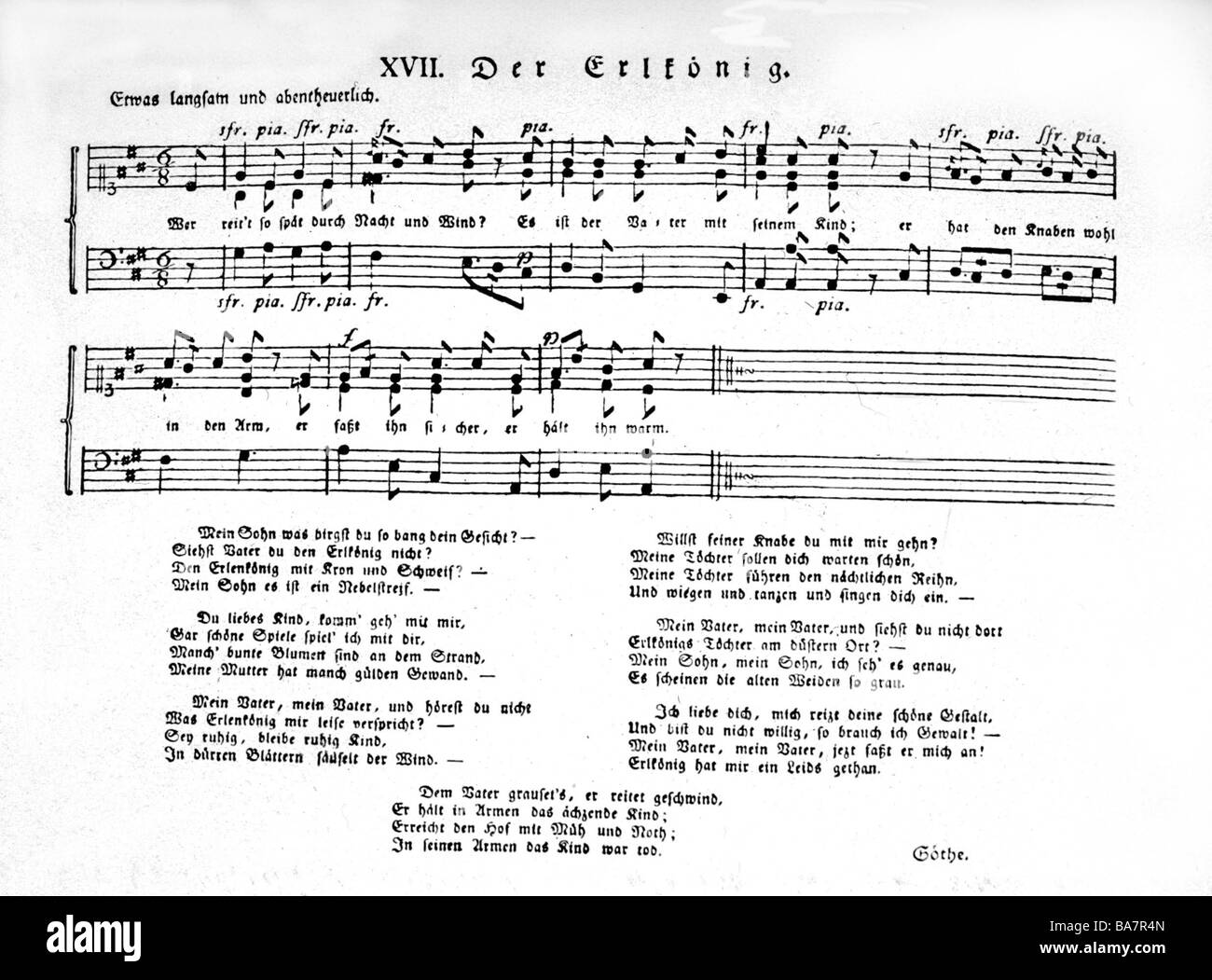 Erlkönig goethe Black and White Stock Photos & Images - Alamy