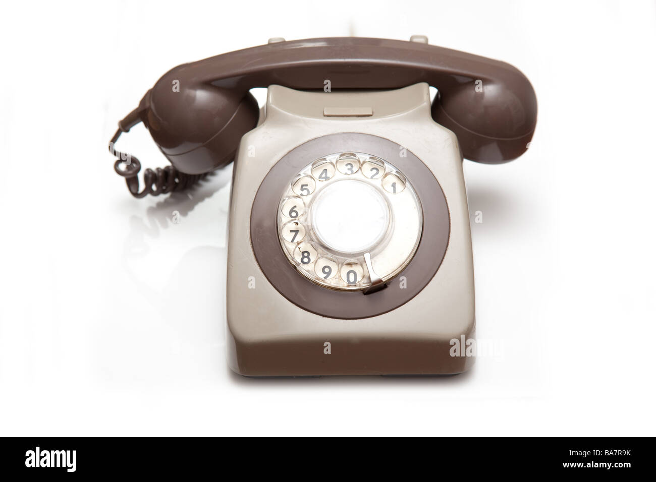 Traditional GPO telephone isolated on a white studio background Stock ...