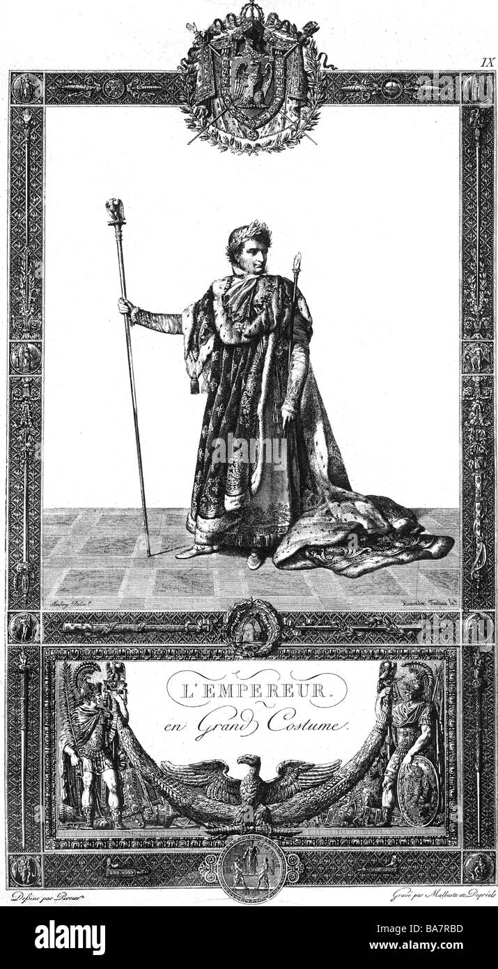 Emperor napoleon in full regalia Black and White Stock Photos & Images ...