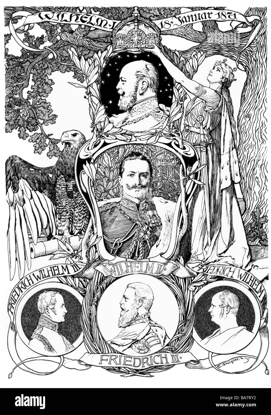 Proclamation of the german empire Black and White Stock Photos & Images ...