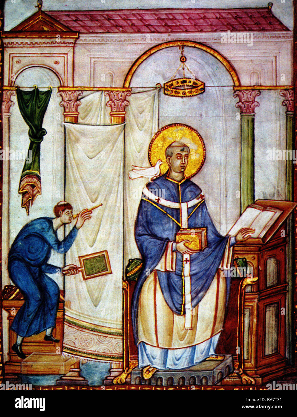 Gregory I "the Great" (Anicius Gregorius), circa 540 - 12.3.604, Pope 3 ...