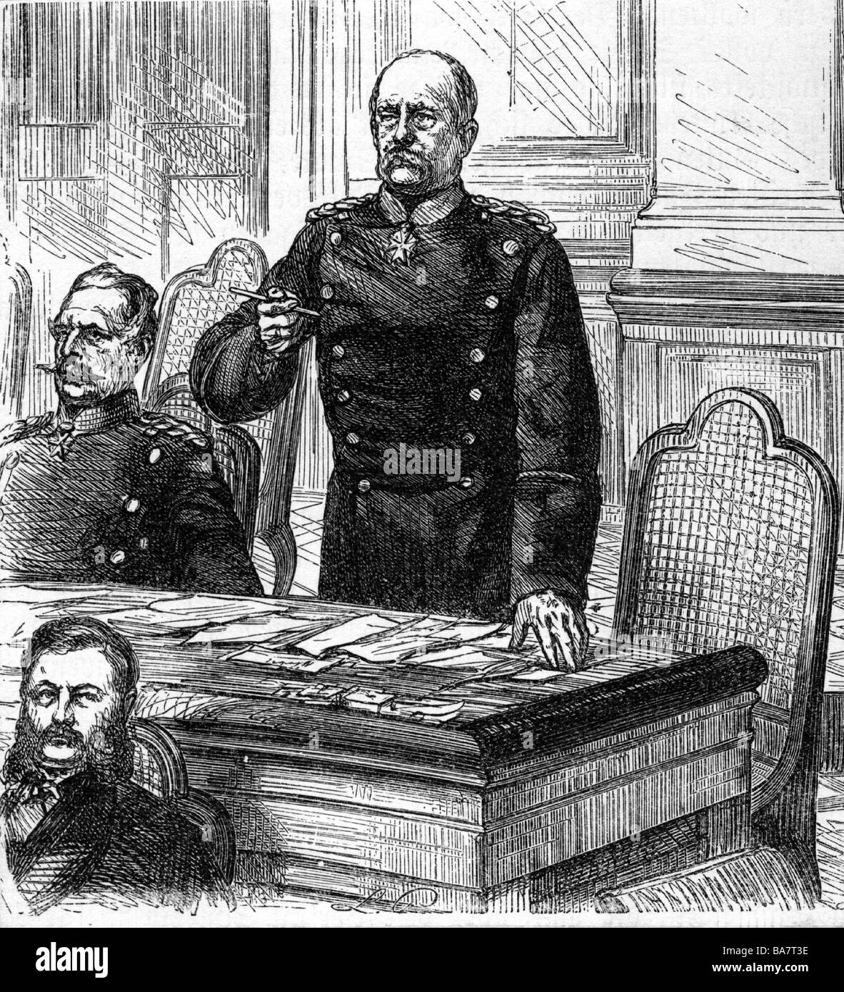 Bismarck, Otto von, 1.4.1815 - 30.7.1898, German politician, Prime ...