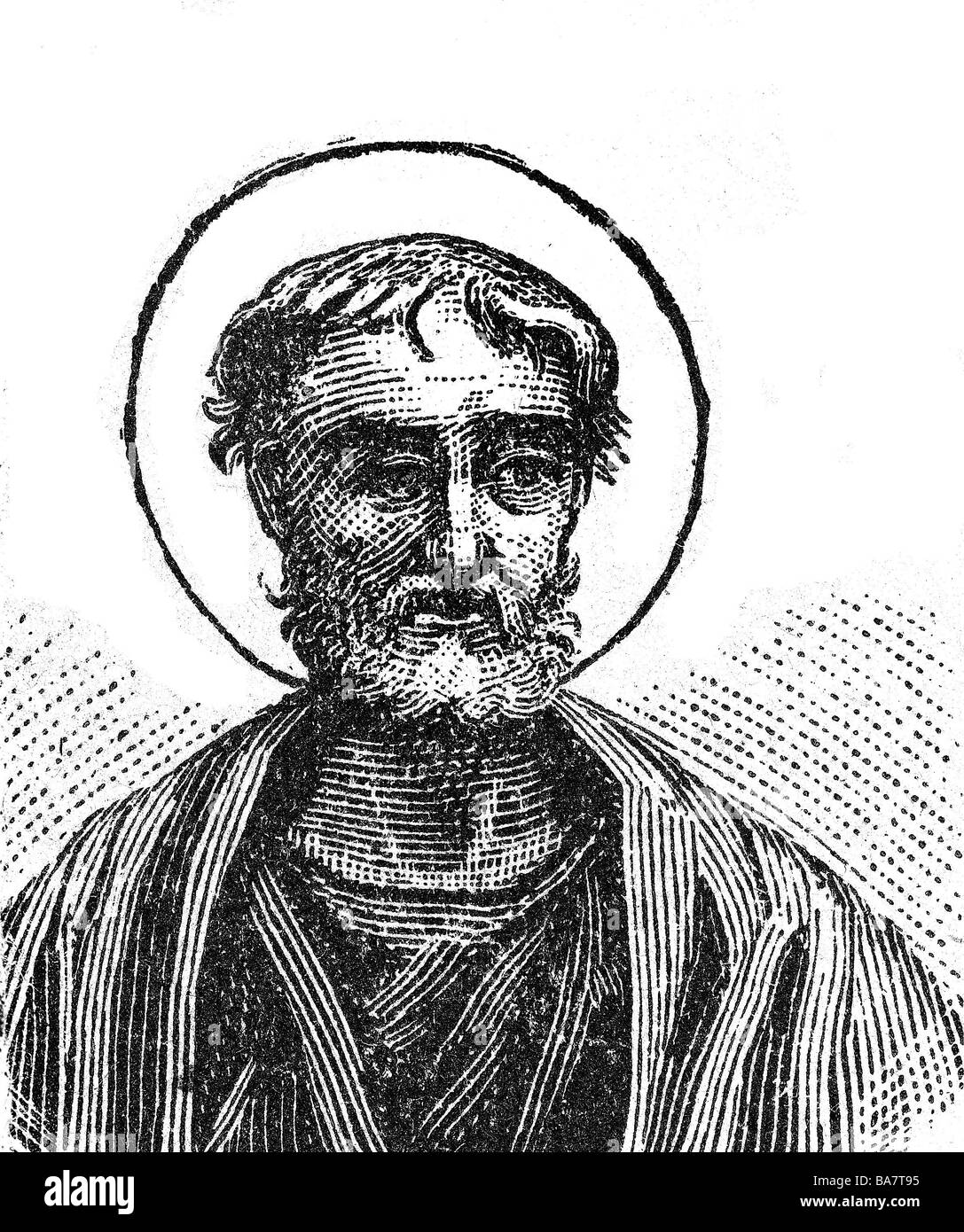 Evaristus (Aristus), + 105, pope circa 98 - 105, saint, portrait, wood ...