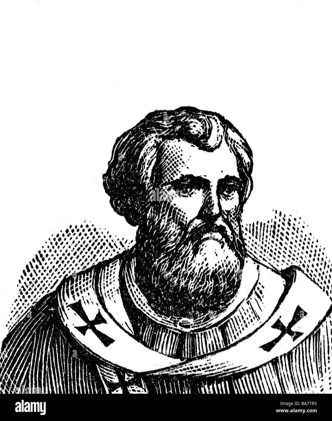 John IX, pope 898 - 900, portrait, wood engraving, circa 1900 Stock ...