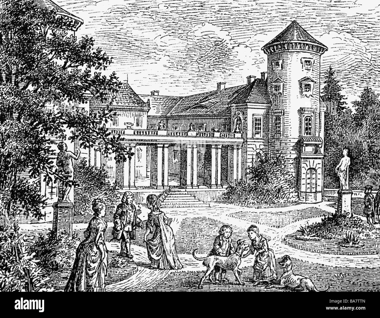 architecture, castles, Germany, Brandenburg, Rheinsberg Castle, 18th ...