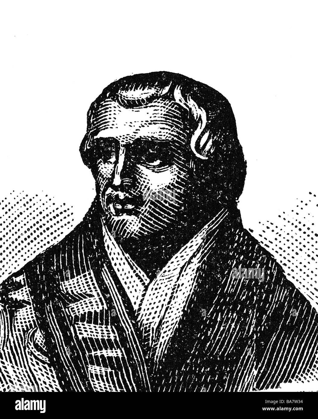 Adrian V, + 18.8.1276, pope from 11.7.1276, portrait, wood engraving ...