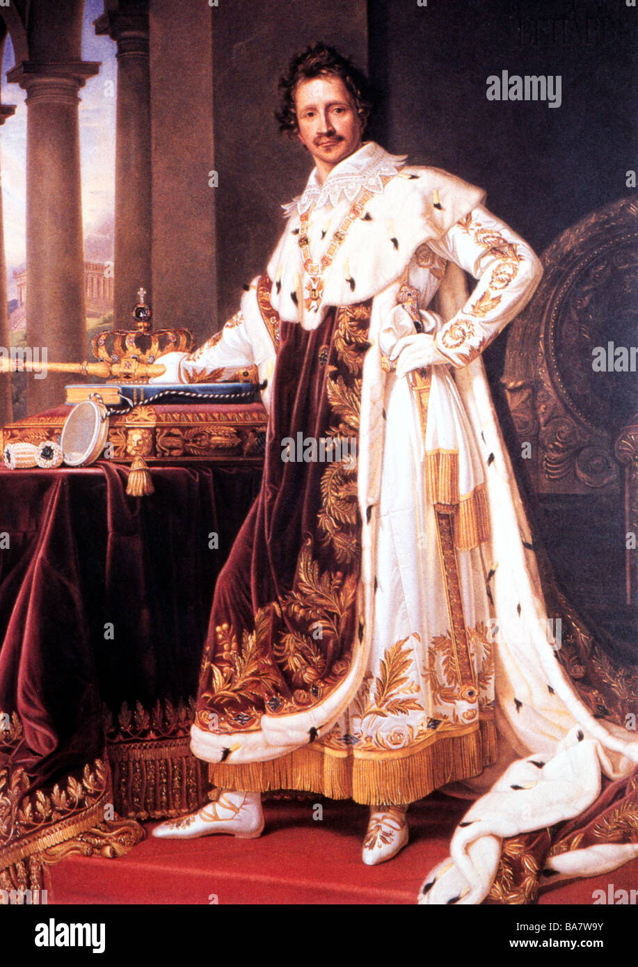 Louis I, 25.8.1786 - 29.2.1868, King of Bavaria 16.2.1825 - 20.3.1848 ...