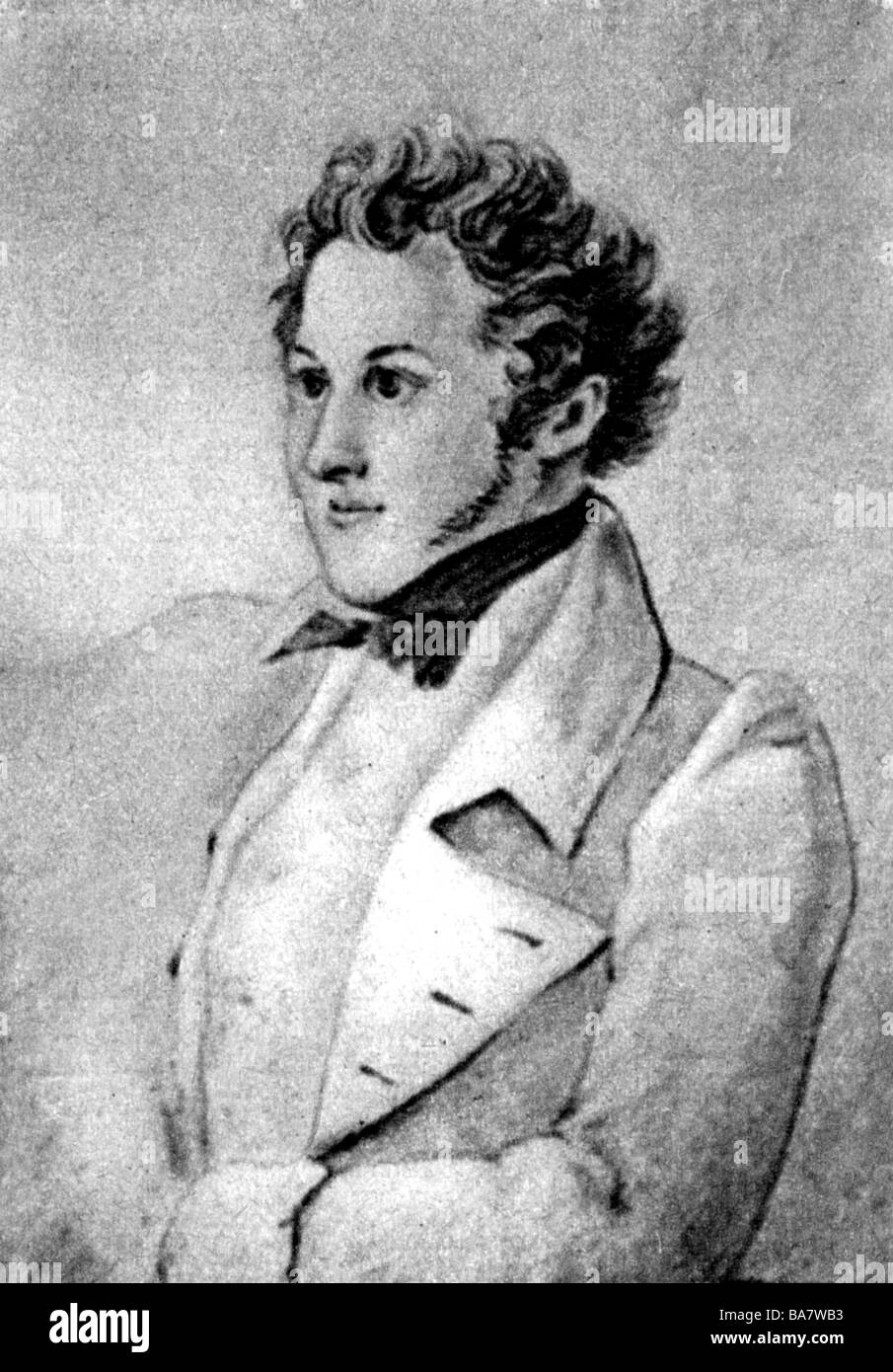 Goethe, August von, 25.12.1789 - 28.10.1830, son of Johann Wolfgang von ...