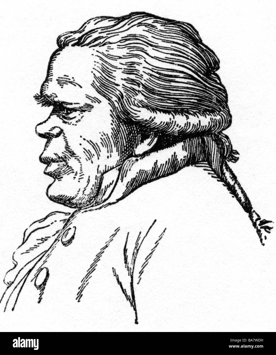 Danton, Georges Jacques, 26.10.1759 - 5.4.1794, French revolutionist ...