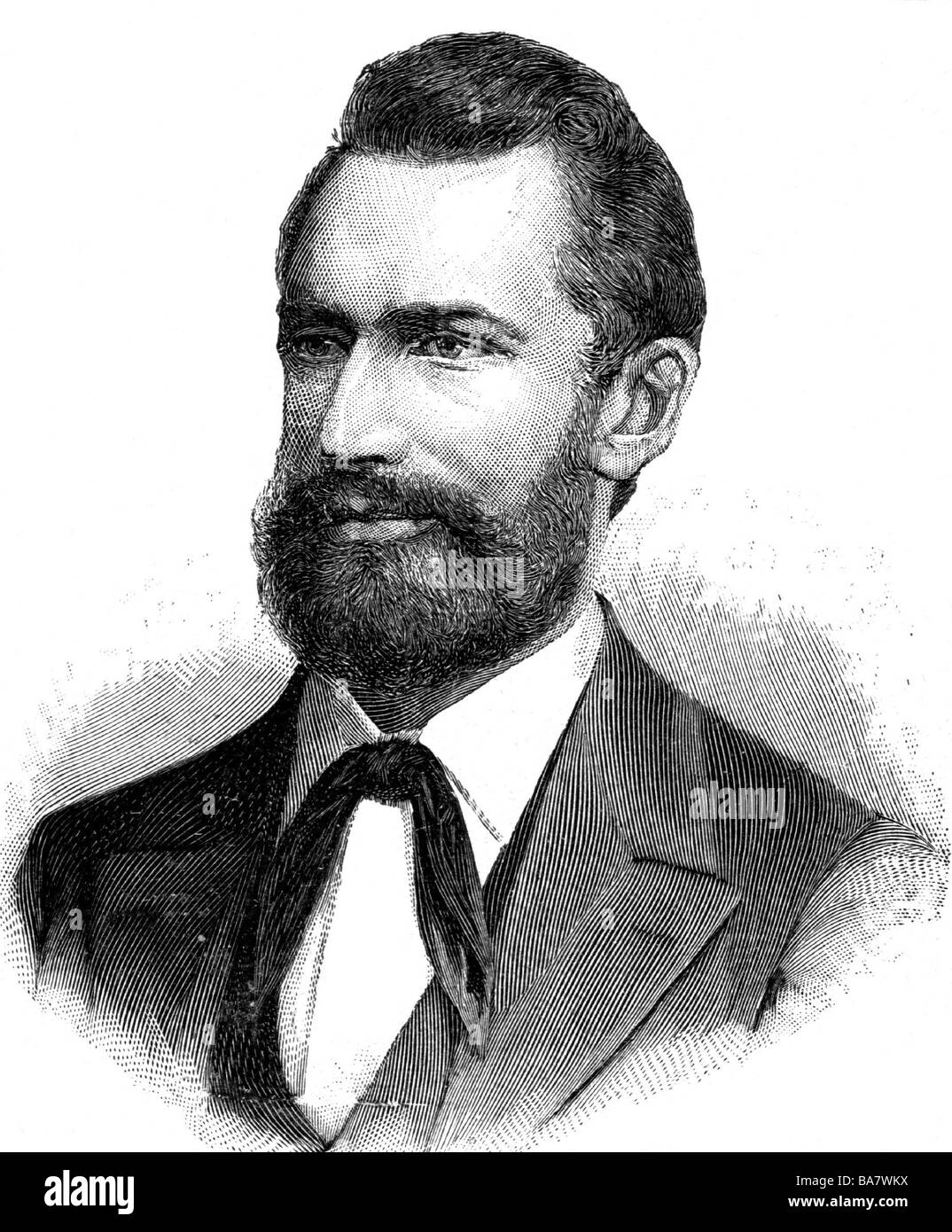 Leichhardt, Ludwig, 23.10.1813 - 1848, German explorer, portrait, wood ...