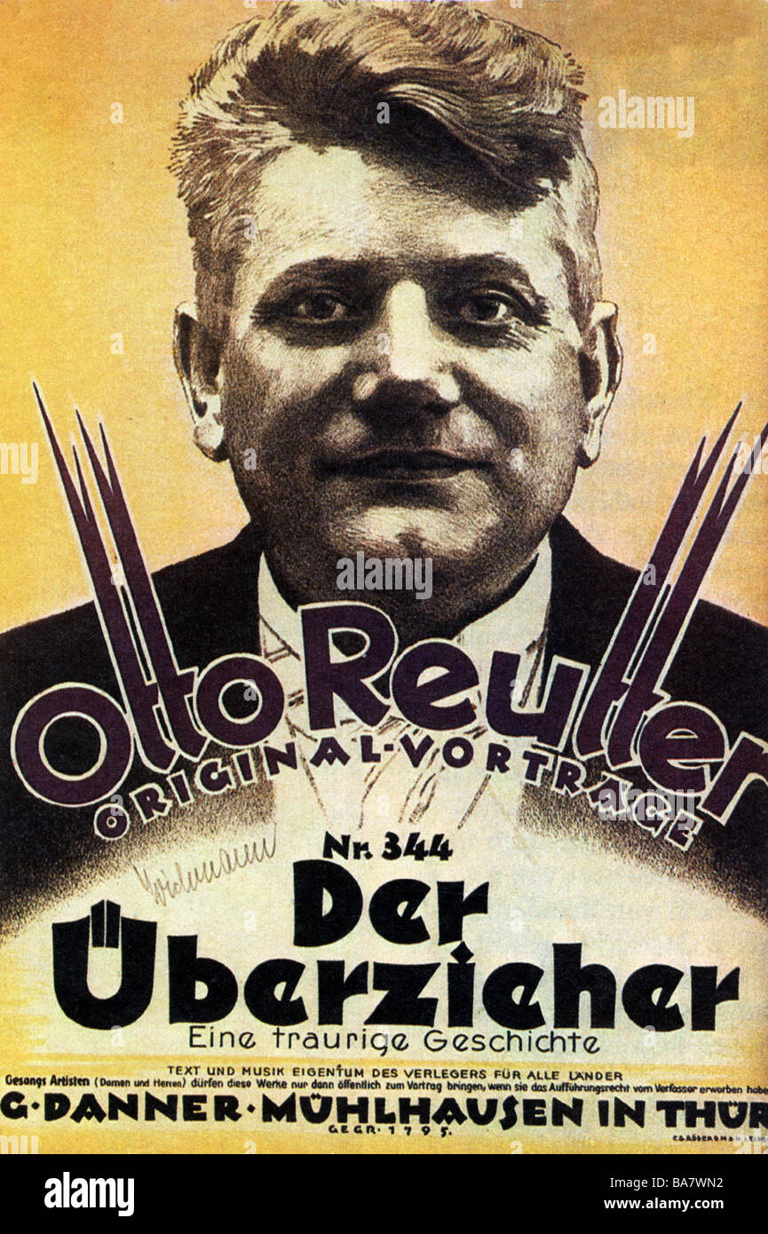 Reutter, Otto (born Pfuetzenreuter), 24.4.1870 - 3.3.1931, German ...