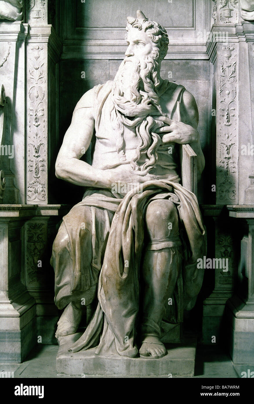 Moses, biblical figure, prophet and religious leader, full length ...