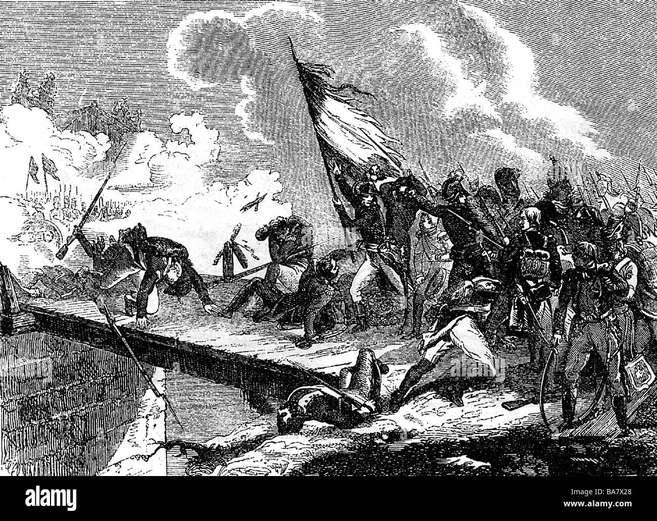 Napoleon at the bridge of arcole Black and White Stock Photos & Images ...