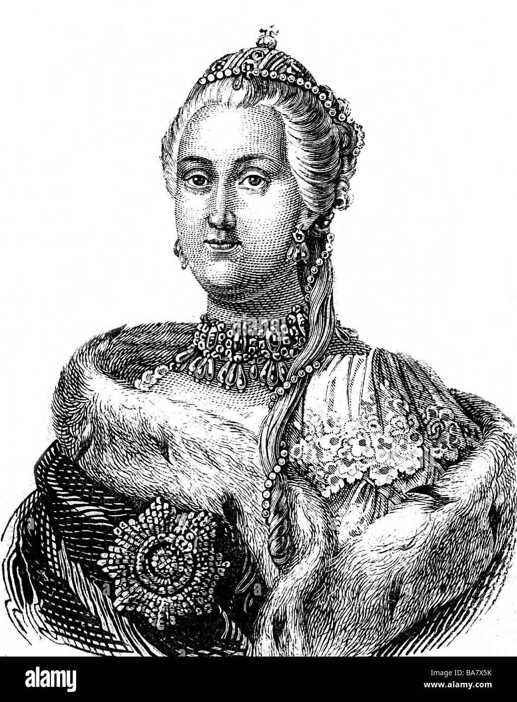 Catherine the great 1729 1796 Black and White Stock Photos & Images - Alamy