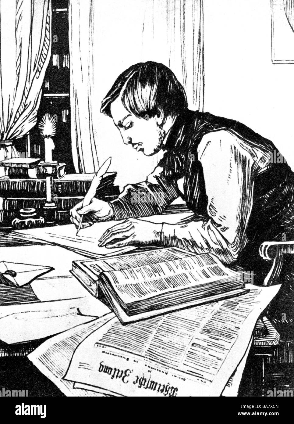 Engels, Friedrich, 28.11.1820 - 5.8.1895, German politician and author ...