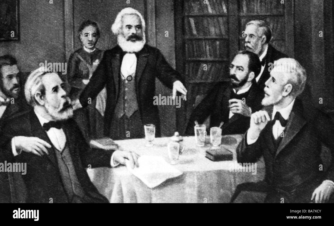 Marx engels painting hi-res stock photography and images - Alamy