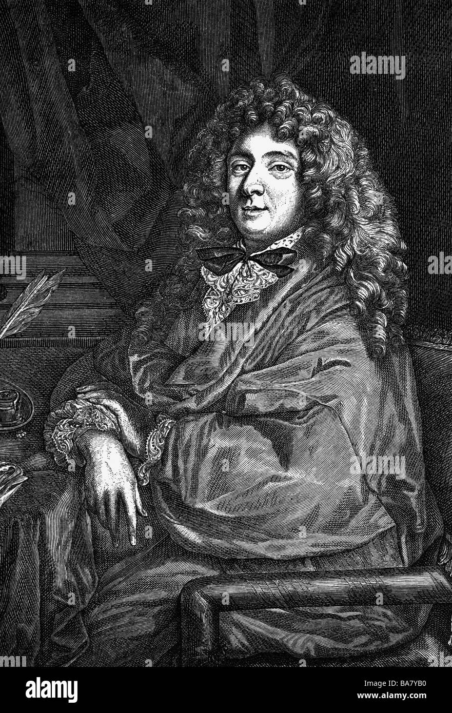 Jean baptiste poquelin moliere Black and White Stock Photos & Images ...