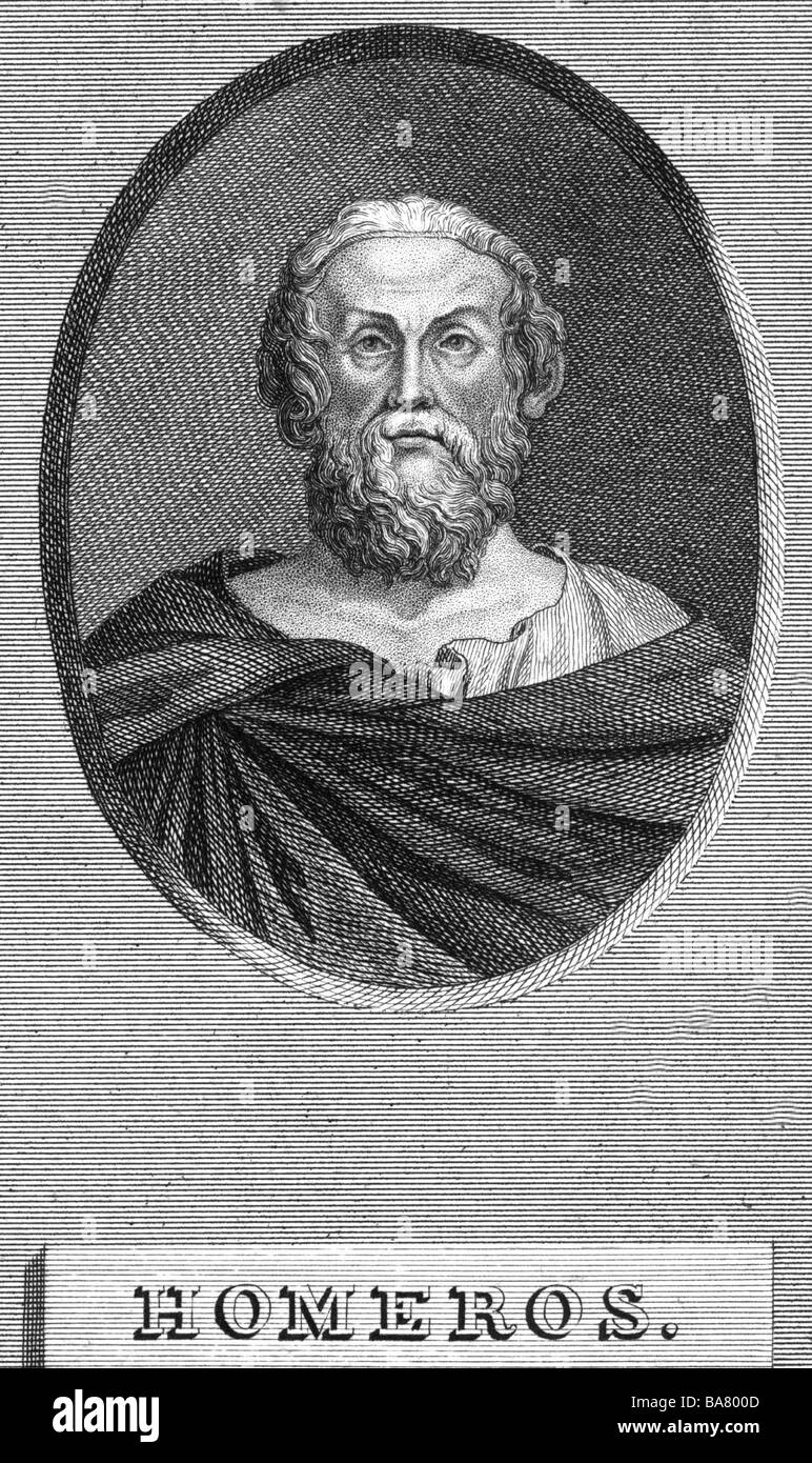 Homer, circa 800 BC, Greek author / writer (poet) and historian ...