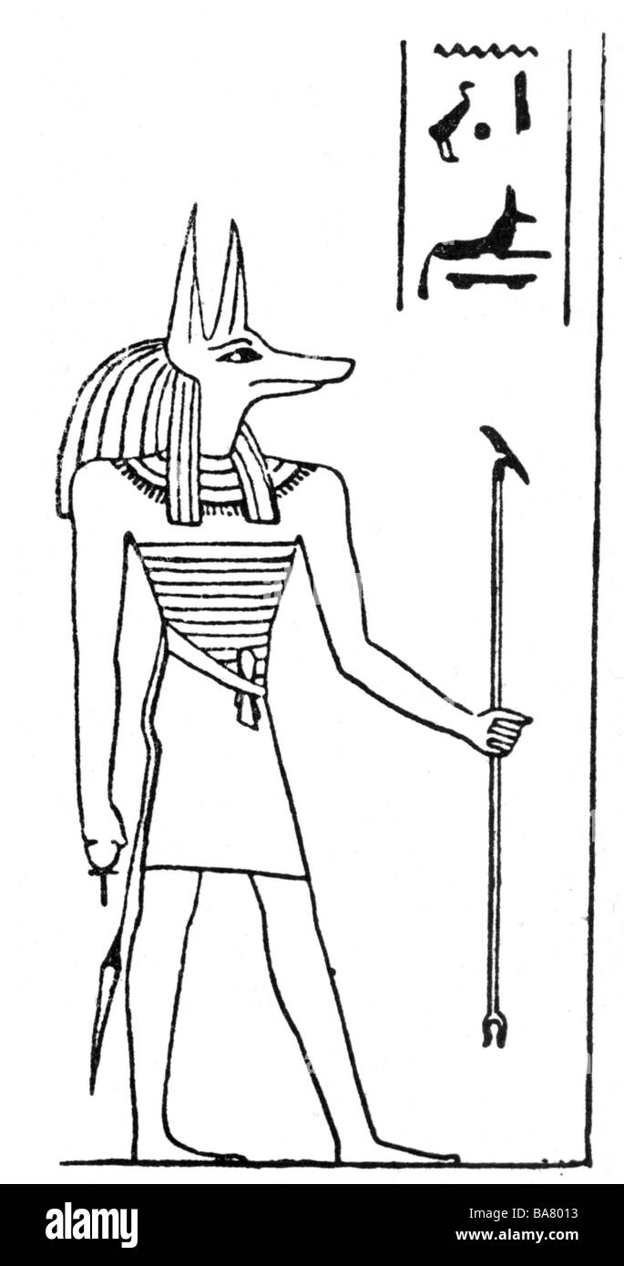 Egyptian Gods Anubis Drawing