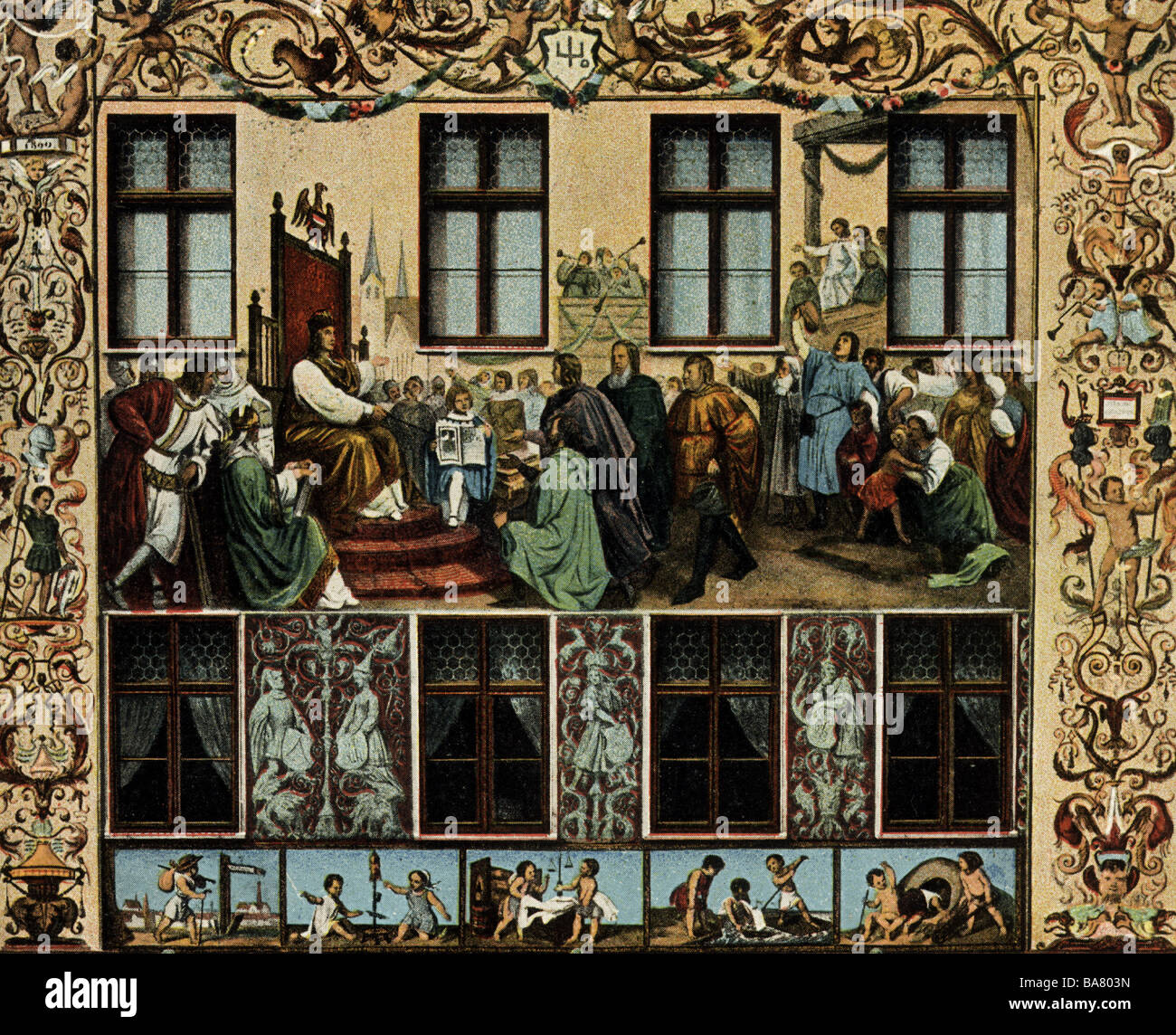 geography / travel, Germany, cities, Augsburg, Fuggerhaeuser (palace of ...