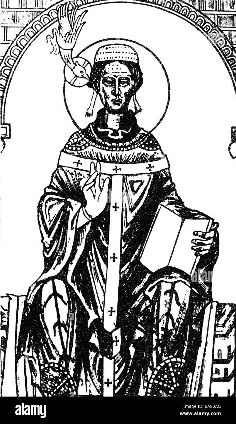 Gregory I "the Great" (Anicius Gregorius), circa 540 - 12.3.604, Pope 3 ...