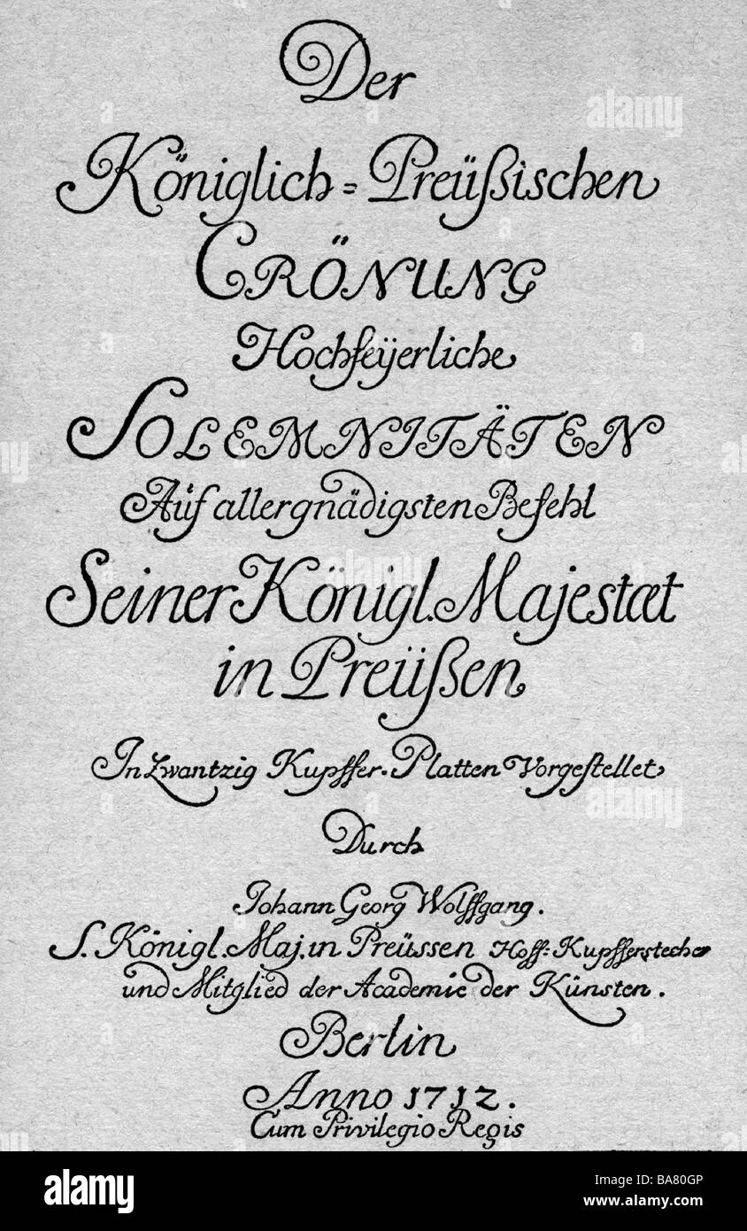 Frederick i prussia coronation hi-res stock photography and images - Alamy