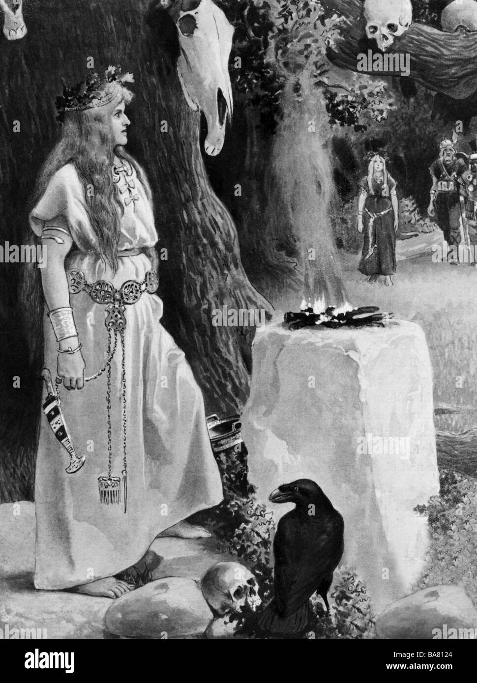 Veleda, circa 70 AD, Germanic prophet of the Germanic tribe of the ...