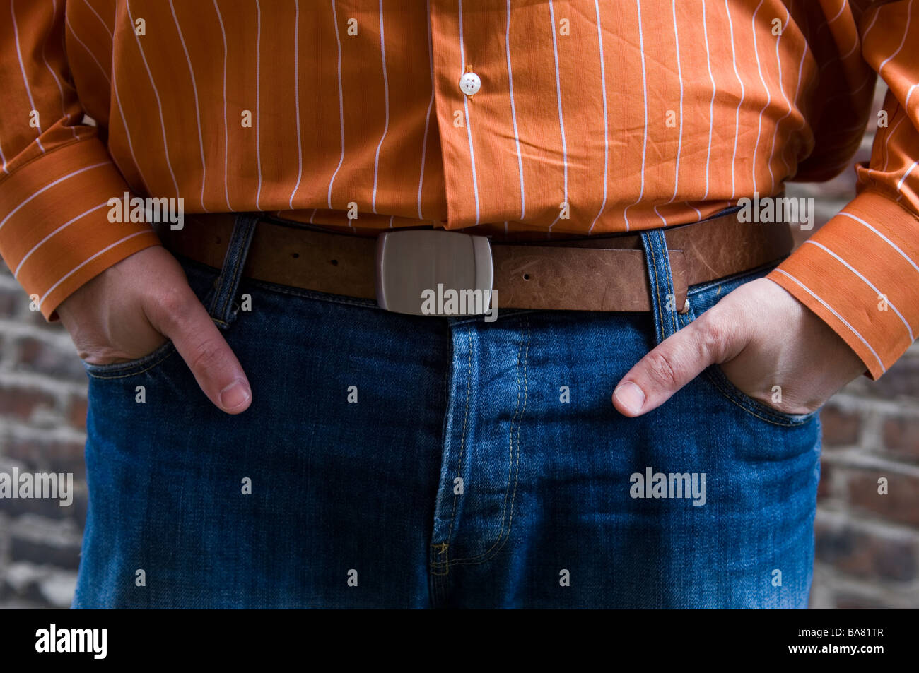Fat Man In Orange Shirt High Resolution Stock Photography and Images ...