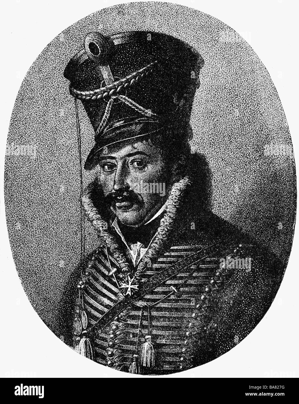 Schill, Ferdinand von, 6.1.1776 - 31.5.1809, Prussian military officer ...