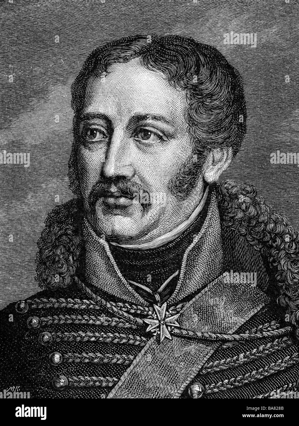 Schill, Ferdinand von, 6.1.1776 - 31.5.1809, Prussian military officer ...