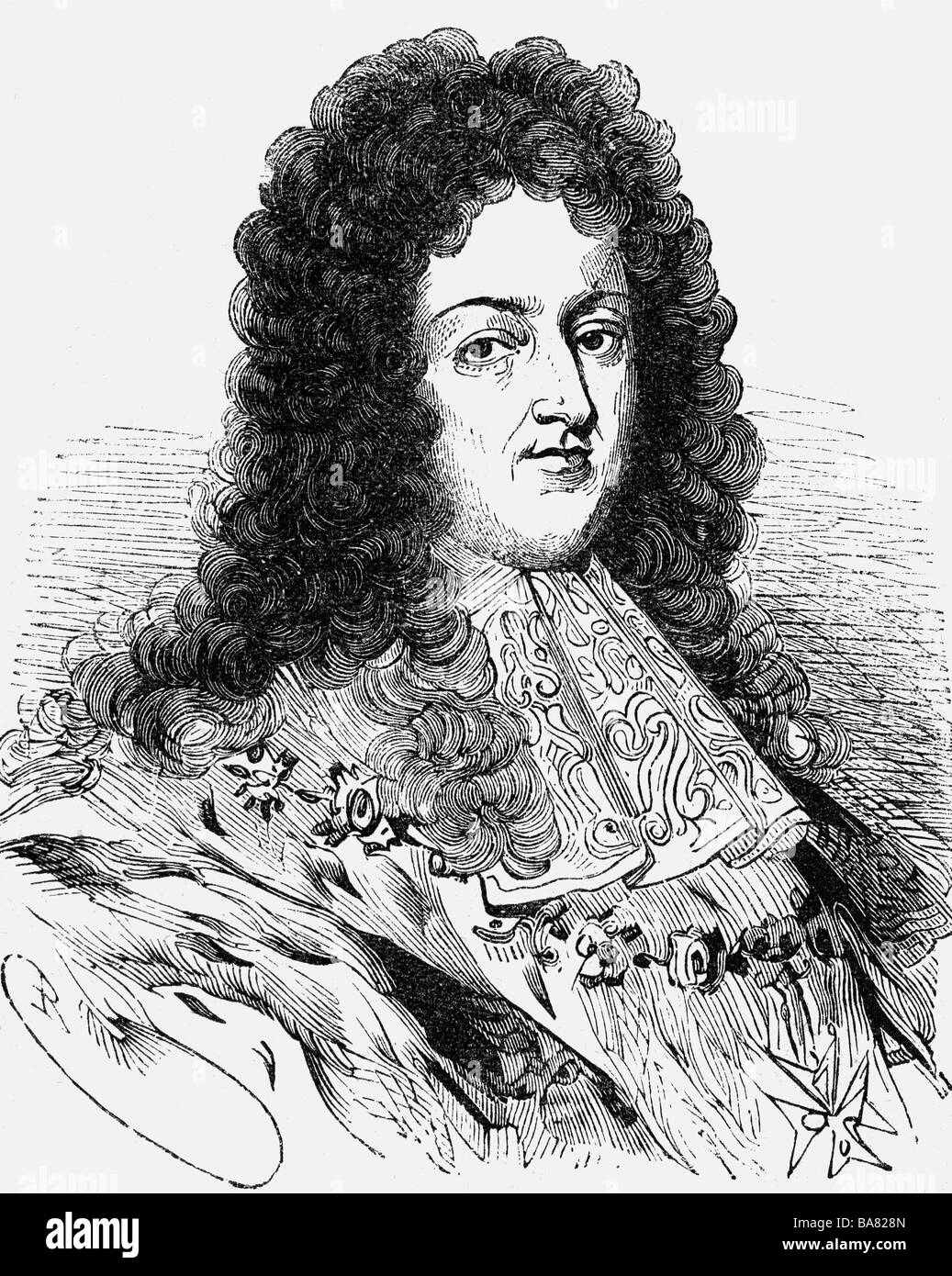 Portrait louis xiv king france Black and White Stock Photos & Images ...